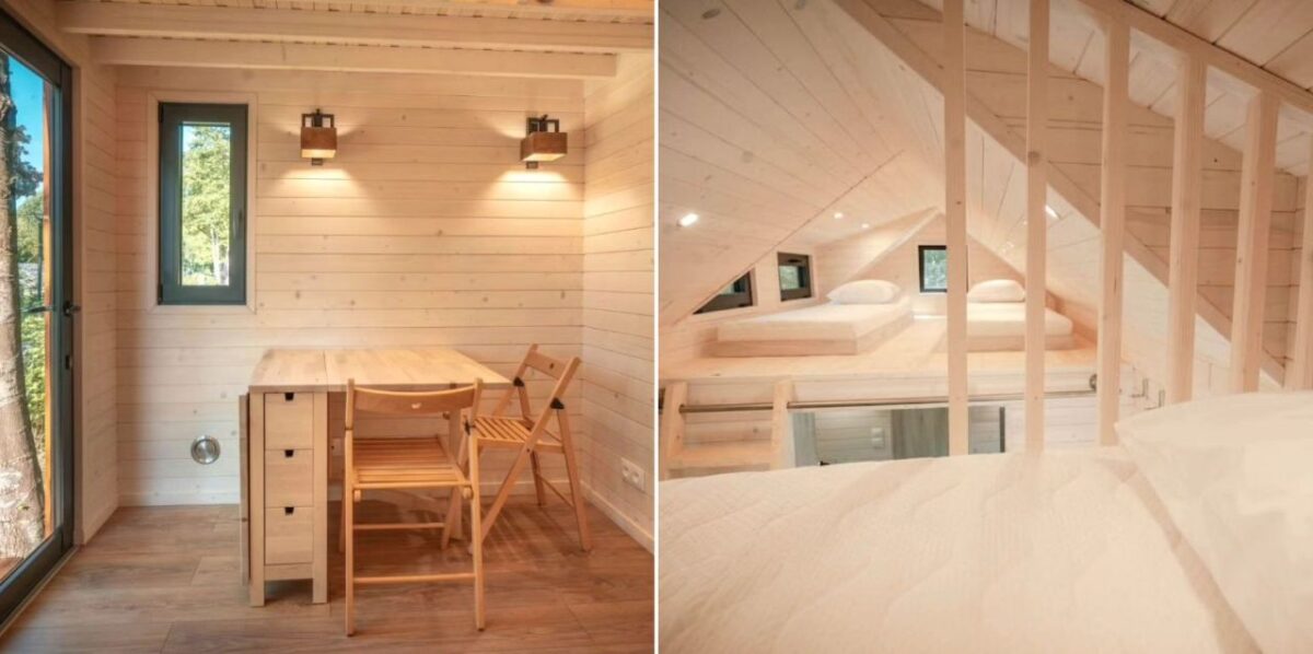 Cabana Wooden Tiny House With Dual Mezzanine Sleeps Four
