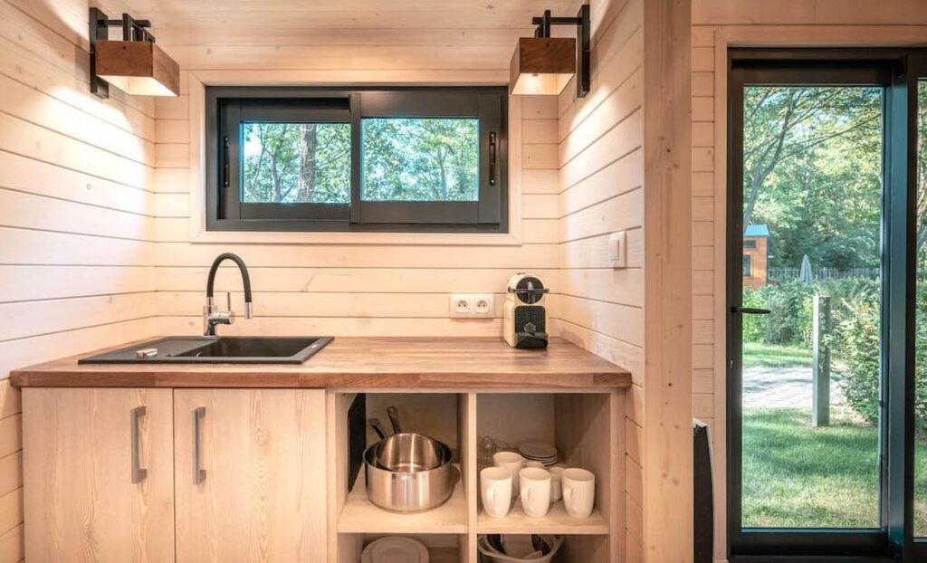 Cabana Wooden Tiny House With Dual Mezzanine Sleeps Four