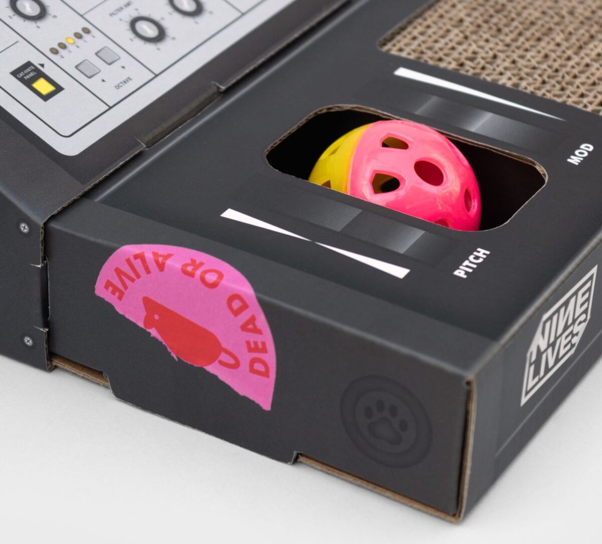 Recyclable Cat Scratch Toy is Shaped Like Moog Synthesizer