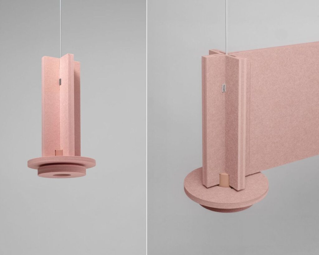 Jeffrey Lamp Serves Duality With Sound-Absorbing, Bright Geometry