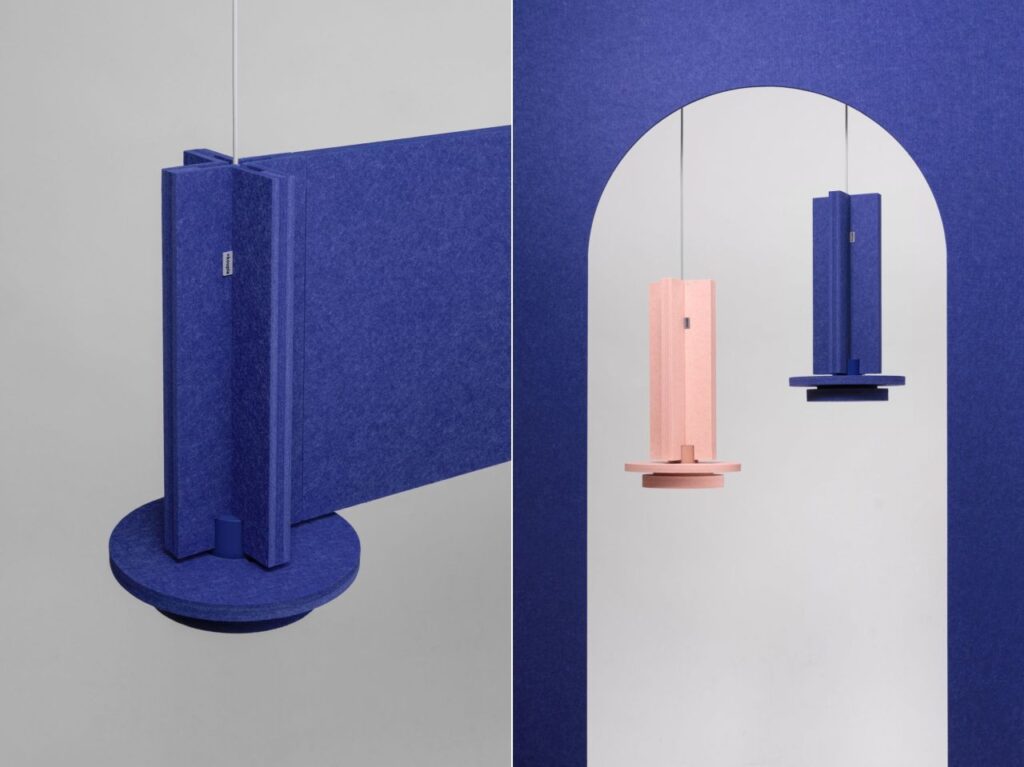 Jeffrey Lamp Serves Duality With Sound-Absorbing, Bright Geometry