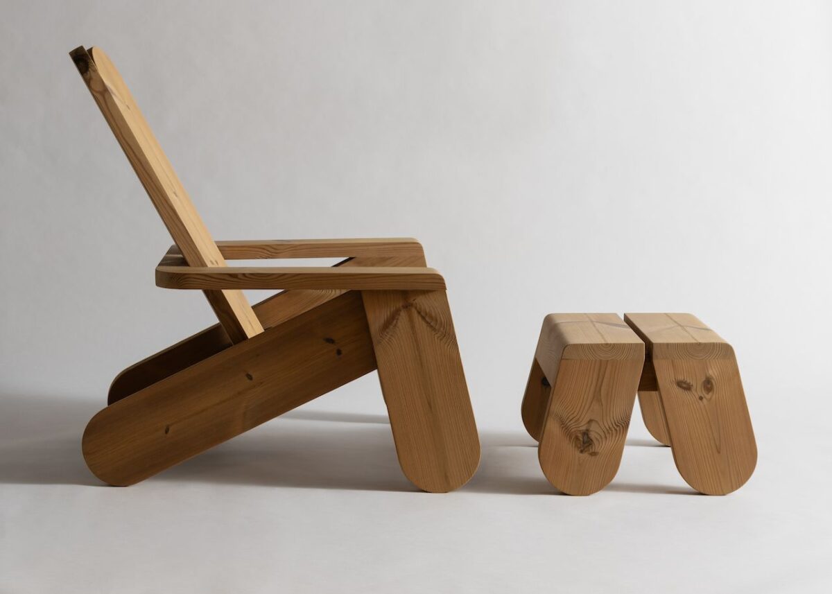 Peace Chair With Footstool is Archetype of the Adirondack of Yore