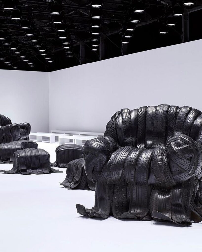 Estonian Artist Recycles Tires to Make Baroque 'Chairs in Rubber'