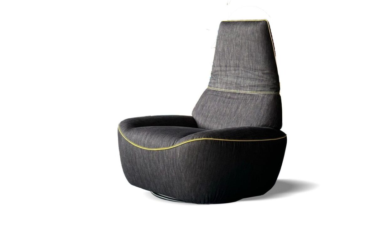 Smirk Armchair With Swivel Base Also Converts Into a Lounger