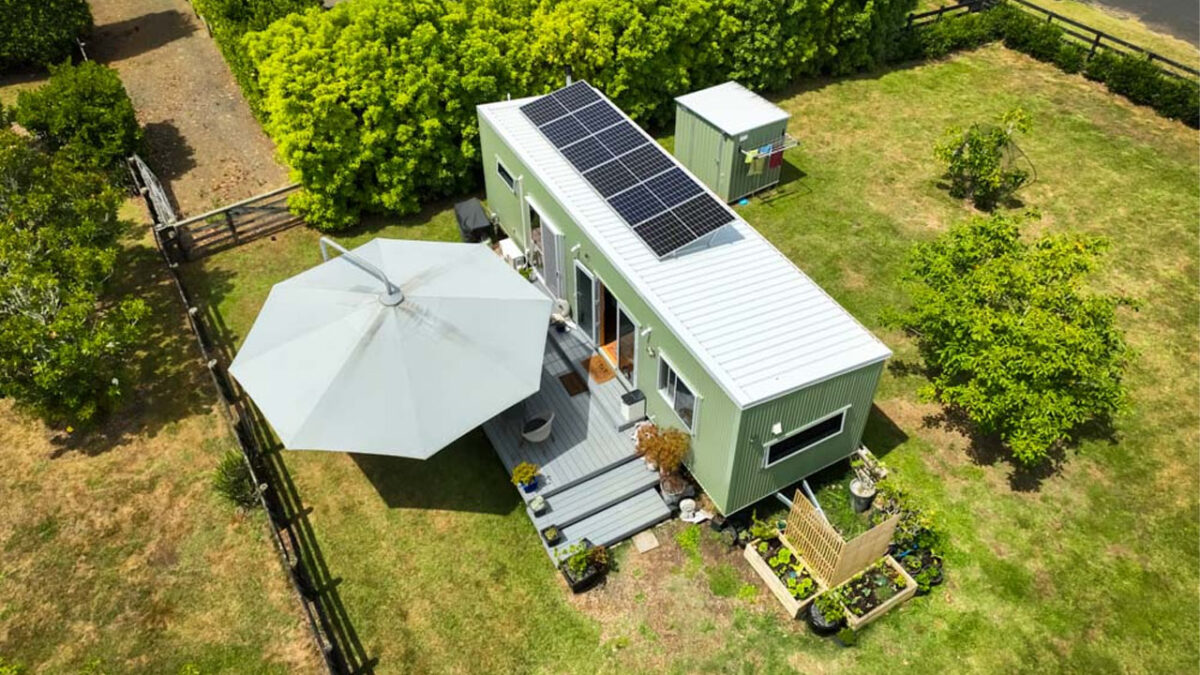 This Woman's Off-Grid Tiny House has Spacious Interior & Deck