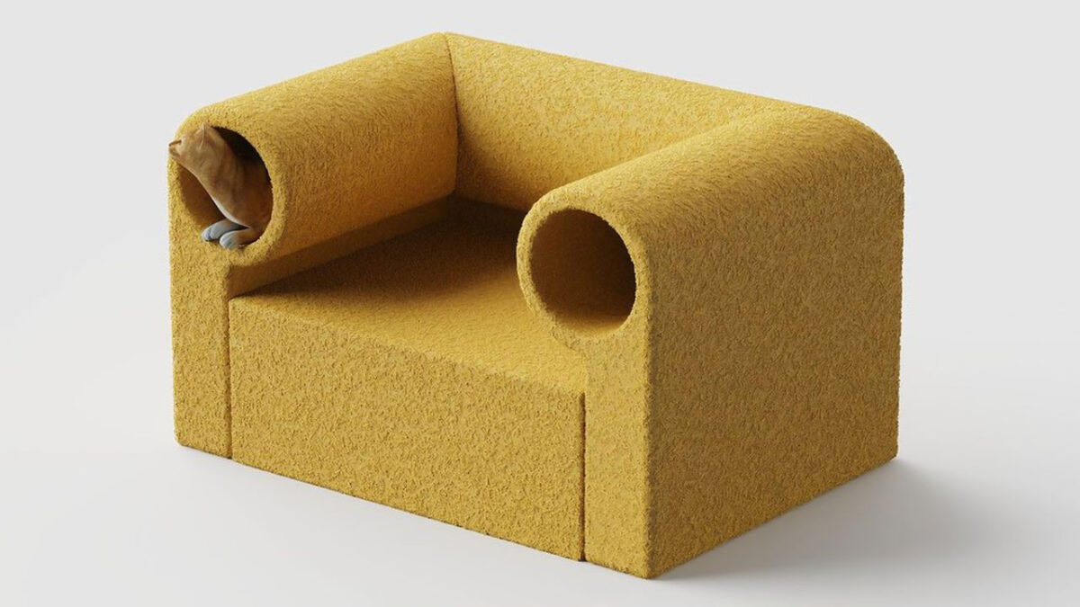 Modular Aisle Sofa Doubles as Play Tunnel For Your Feline Friend