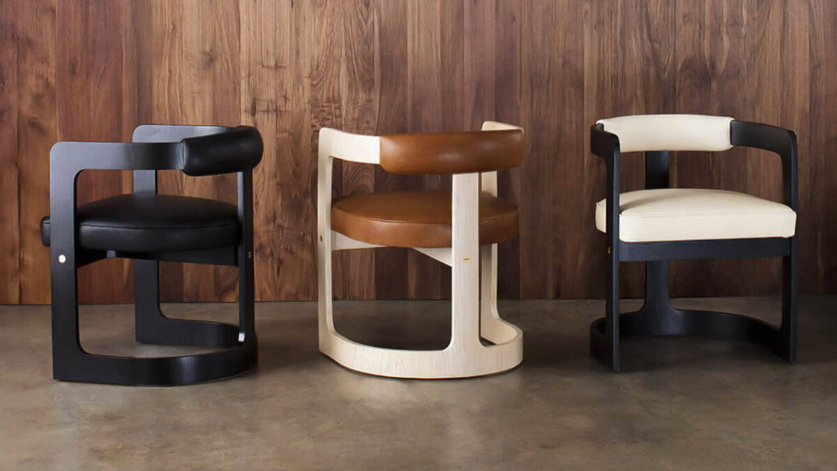 Zuma Dining Chair Flaunts Sweeping Curves and Folds