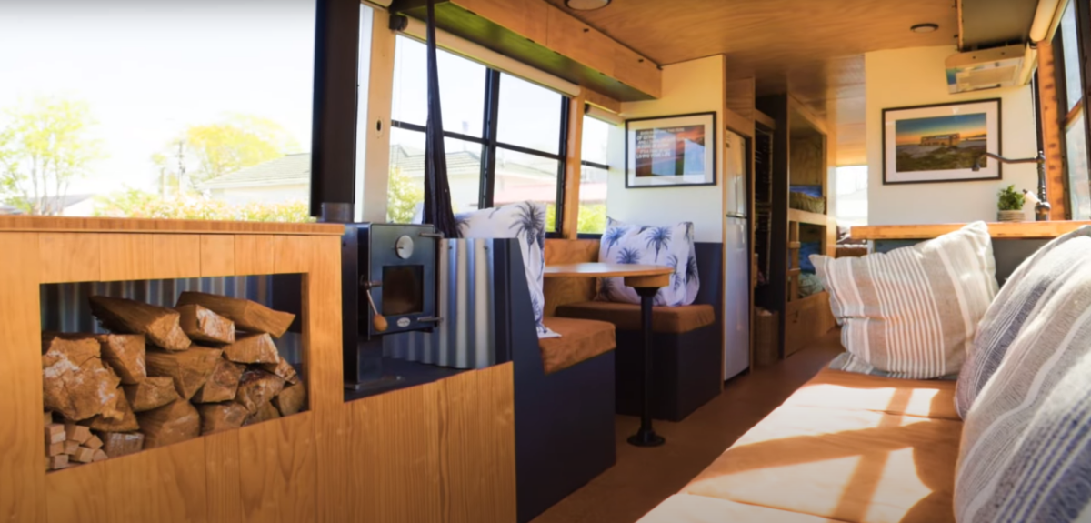 NZ Dad Converts 36ft Skoolie Into a Full-Fledged House on Wheels