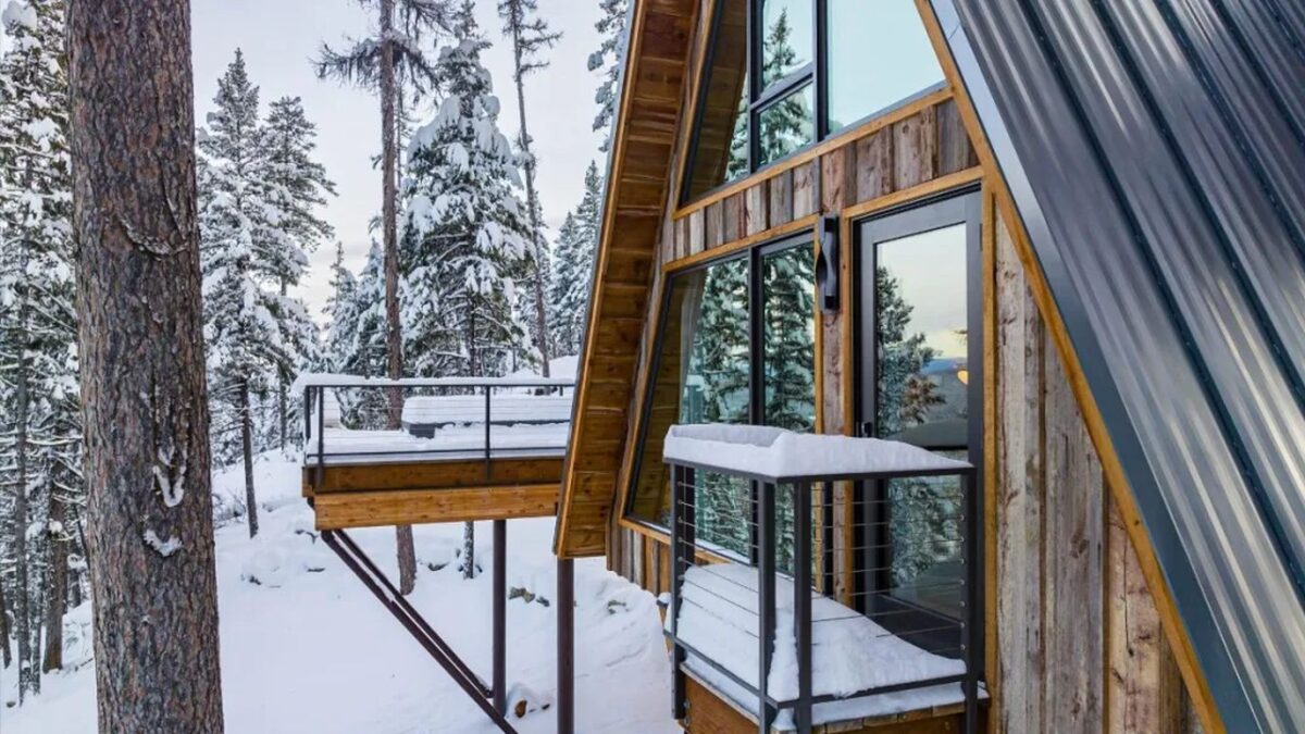 $8 Million Four-Bedroom Luxury A-Frame Treehouse in Montana