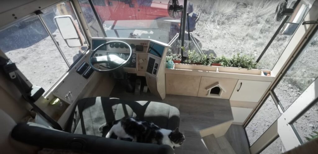 Couple DIYs Skoolie Into Home on Wheels With Myriad of Storage