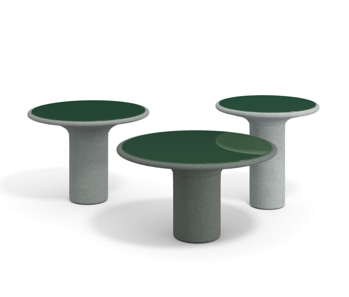 Echo Table Flaunts Detachable Top and Upholstered Stem