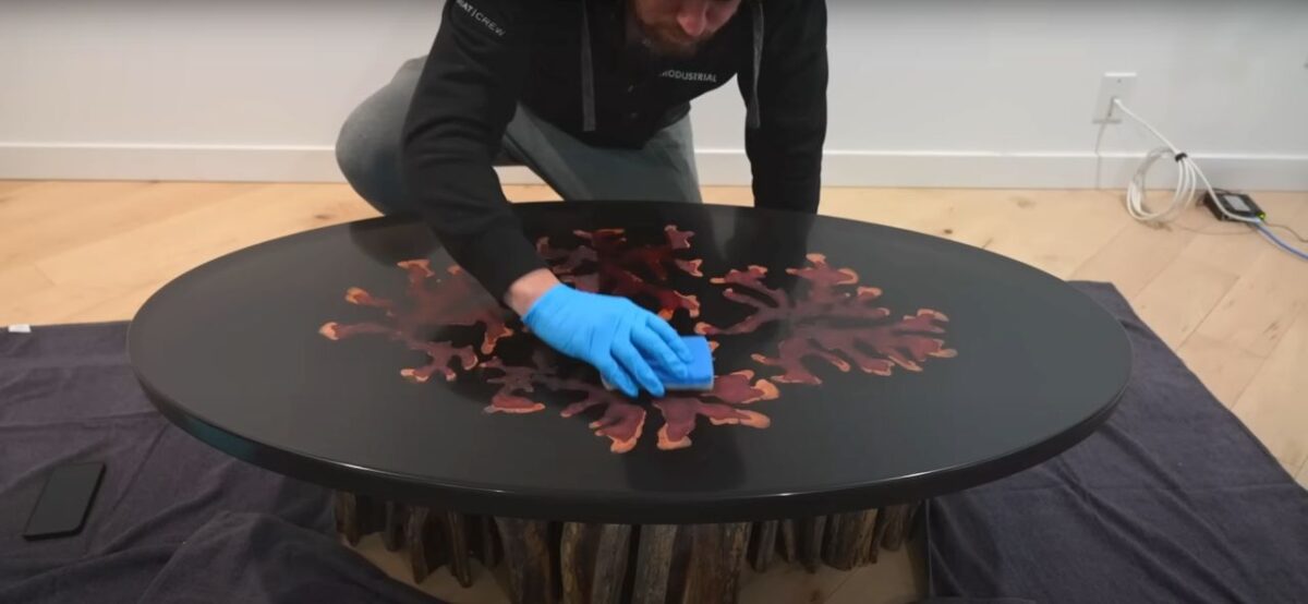 Swamp Wood Epoxy Table Sports Unique Mangrove Root Profile