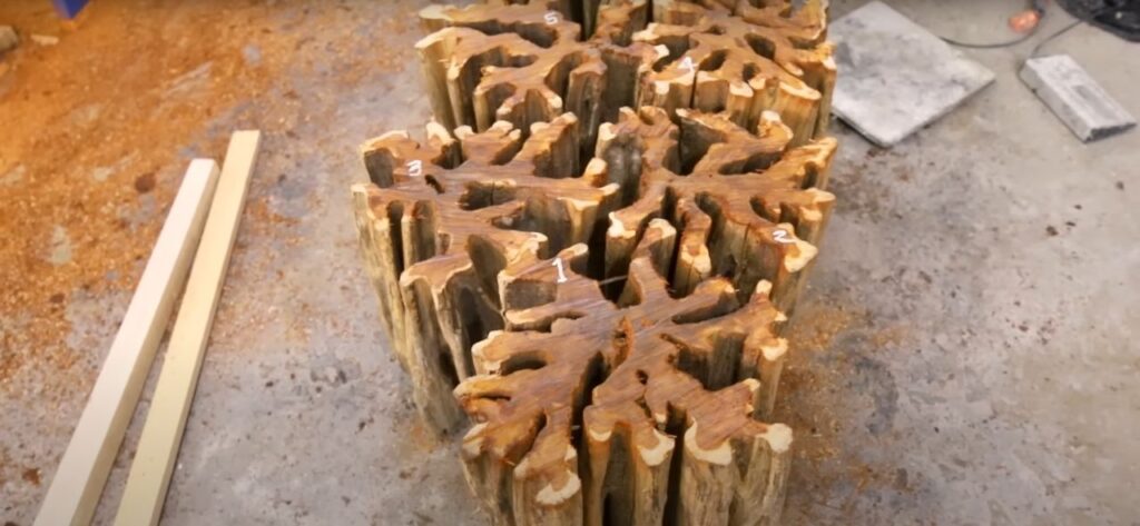 Swamp Wood Epoxy Table Sports Unique Mangrove Root Profile