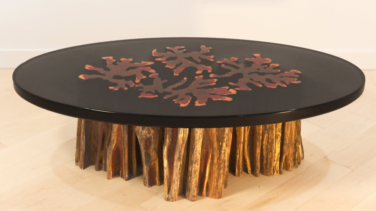 Swamp Wood Epoxy Table Sports Unique Mangrove Root Profile