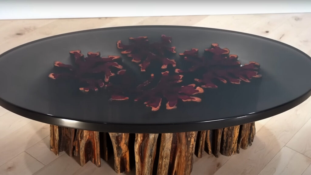 Swamp Wood Epoxy Table Sports Unique Mangrove Root Profile