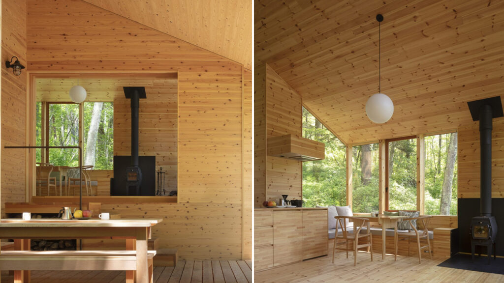 Forest Hut Minimizes Environmental Impact With Raised Foundation
