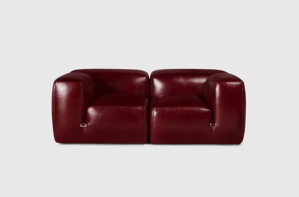 Gucci x Mario Bellini Bring Le Mura Sofa in Signature Rosso Ancora