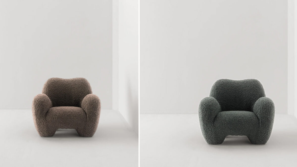Fuzzy Gummy Chair Hugs You With Its Anthropomorphic Design