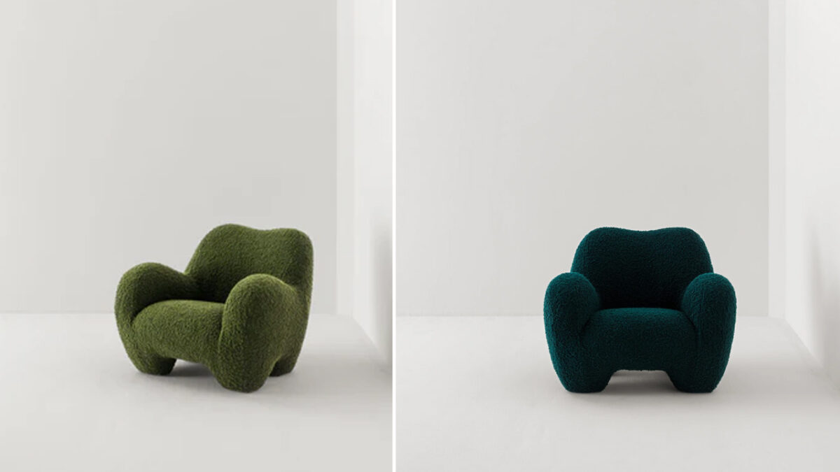 Fuzzy Gummy Chair Hugs You With Its Anthropomorphic Design