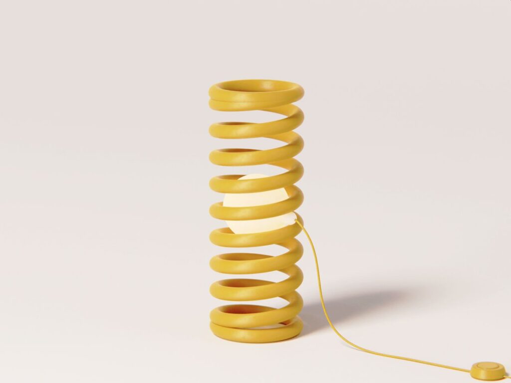 3D Printed Helix Lamp Will Spring up Your Lighting, Literally