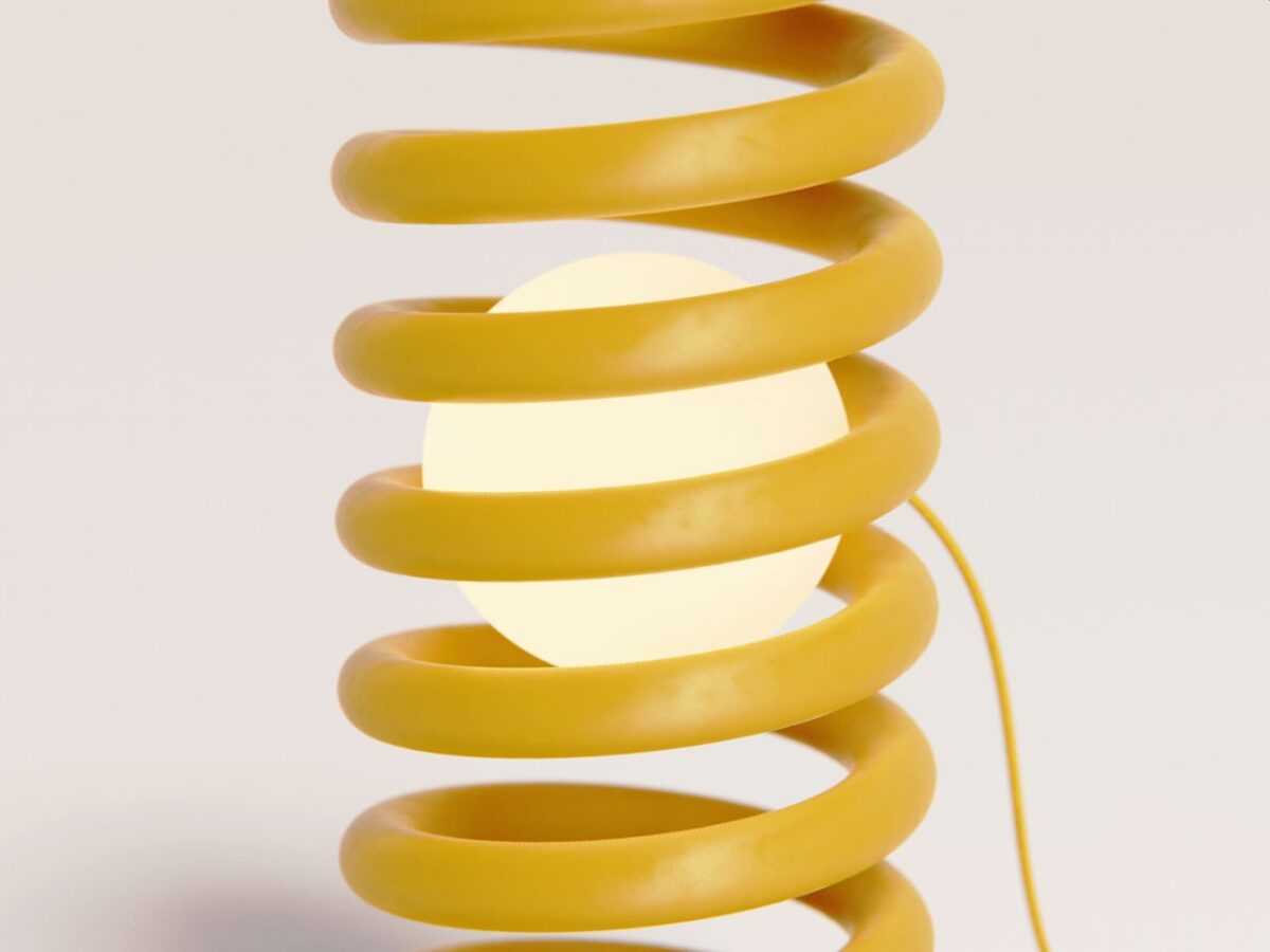3D Printed Helix Lamp Will Spring up Your Lighting, Literally