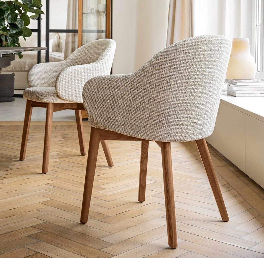 Holly Fab Mid-Century Chair Brings Traditional Comfort to Dining Space