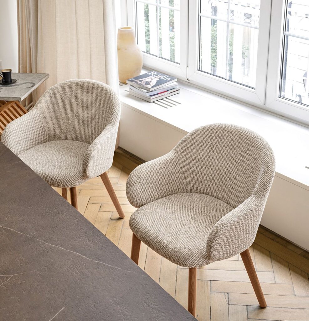 Holly Fab Mid-Century Chair Brings Traditional Comfort to Dining Space