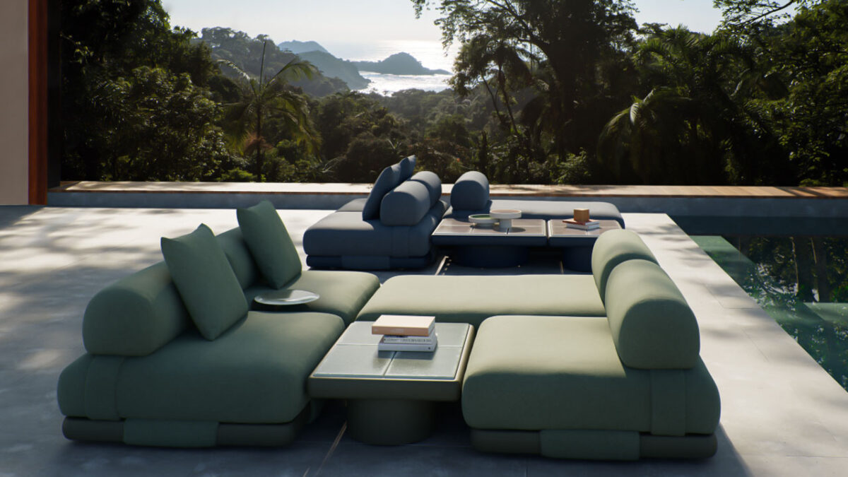 Kettal Insula Modular Sofa Offers Multiple Backrest Configurations