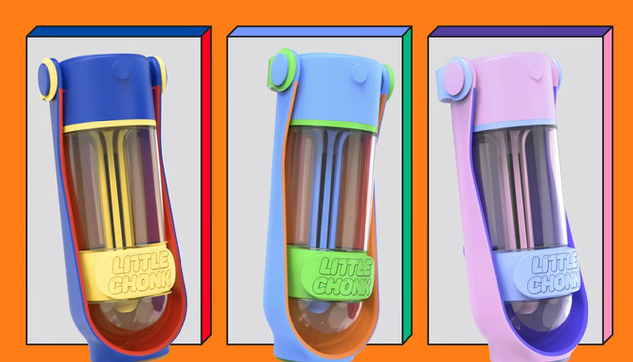 Flat Water Bottle Lil Gulp Dog Water Bottle With Carbon Filter | 15 Oz ...