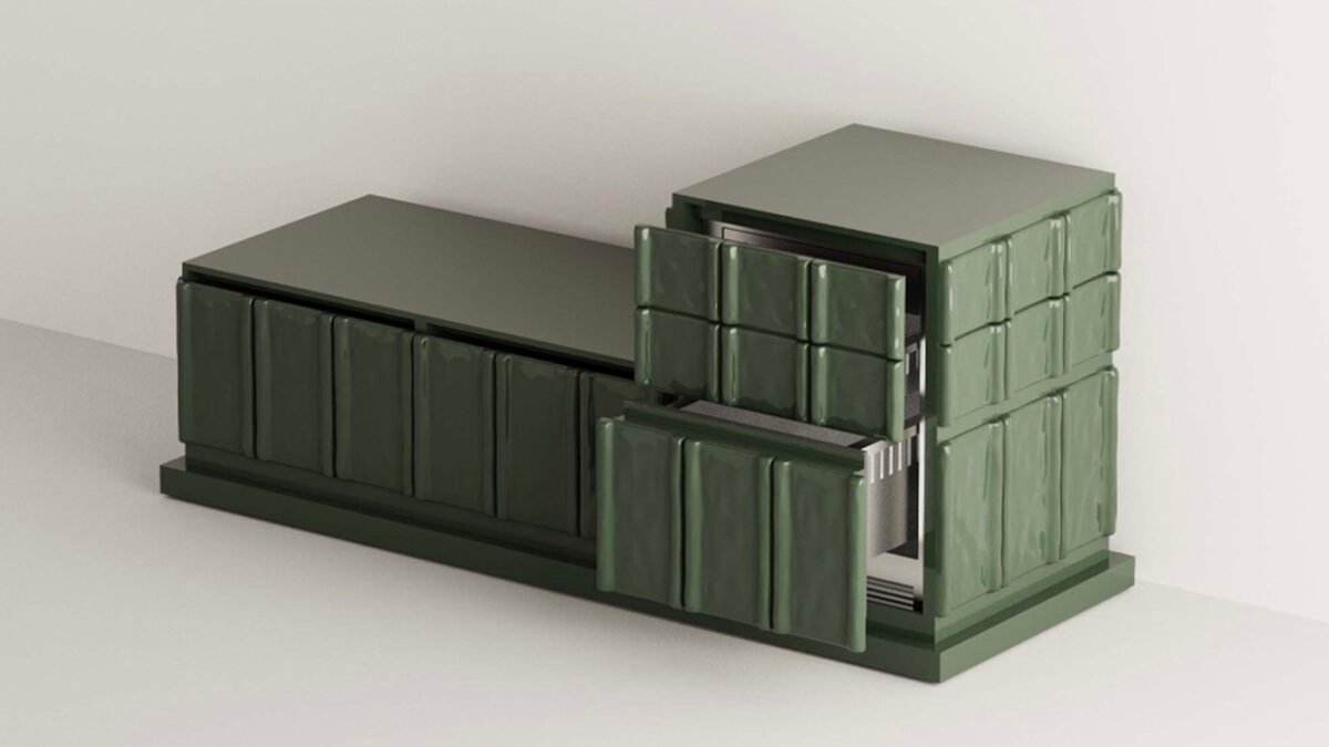 Mantle Modular Cabinet is Undercounter Convertible Fridge in Hiding