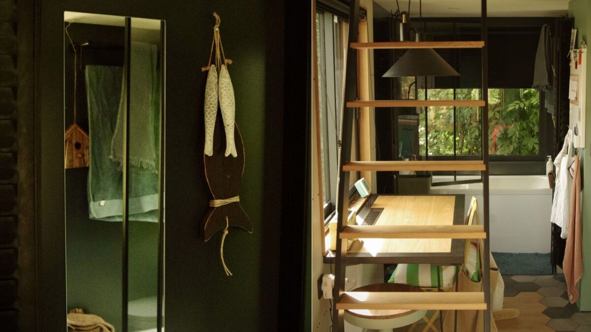 This Retired Woman Lives in Custom Tiny House With Trapdoor Loft