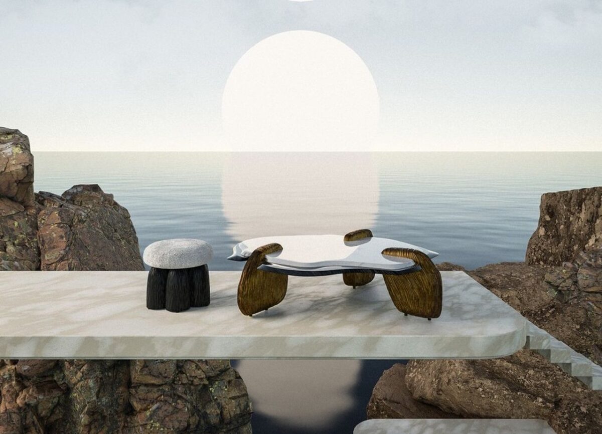 Desert Flora Inspires Optuna Coffee Table's Dual-Layered Design