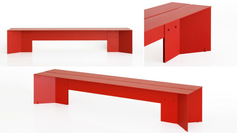 Monolithic Origata Bench is Inspired by Traditional Kimono Making