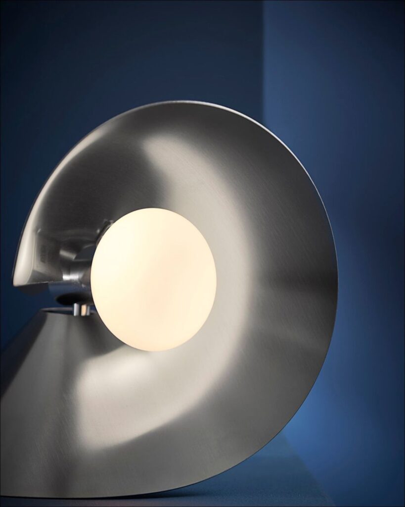 Peel Lamp Bends Single Steel Sheet for Playful Curvaceous Form