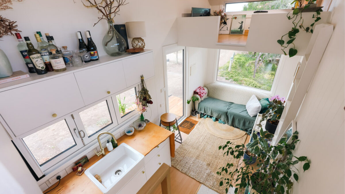 Sanctuary Tiny House Flaunts Twin Lofts and Soaking Tub