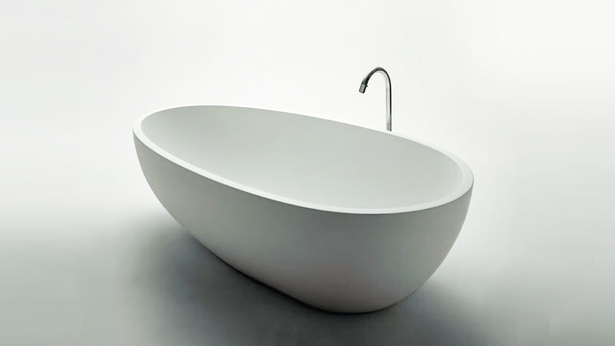 Agape Spoon XL Bathtub Mimics Natural Stone Perfectly