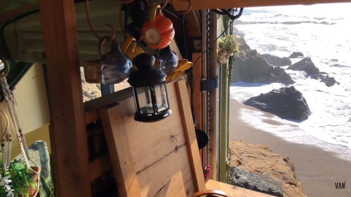 Couple Custom-Builds Treehouse Bus as Full-Time Home