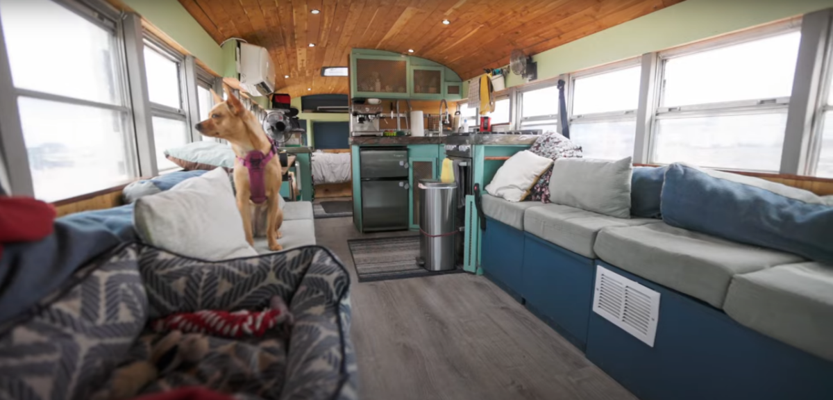 Elderly Couple Builds 35ft Solar-Powered Skoolie to Freely Travel