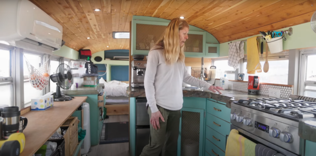 Elderly Couple Builds 35ft Solar-Powered Skoolie to Freely Travel