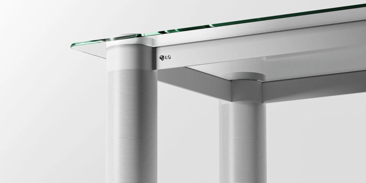LG Verre Coffee Table Conceals Home Audio System in Its Legs