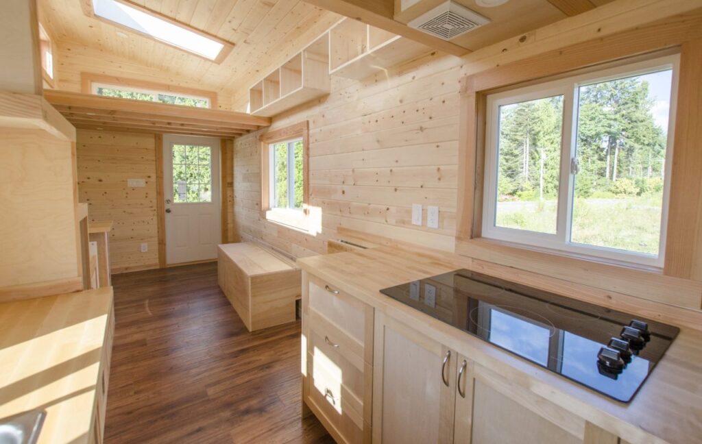 Warbler With Natural Wood Interior is Pet-Friendly Tiny House
