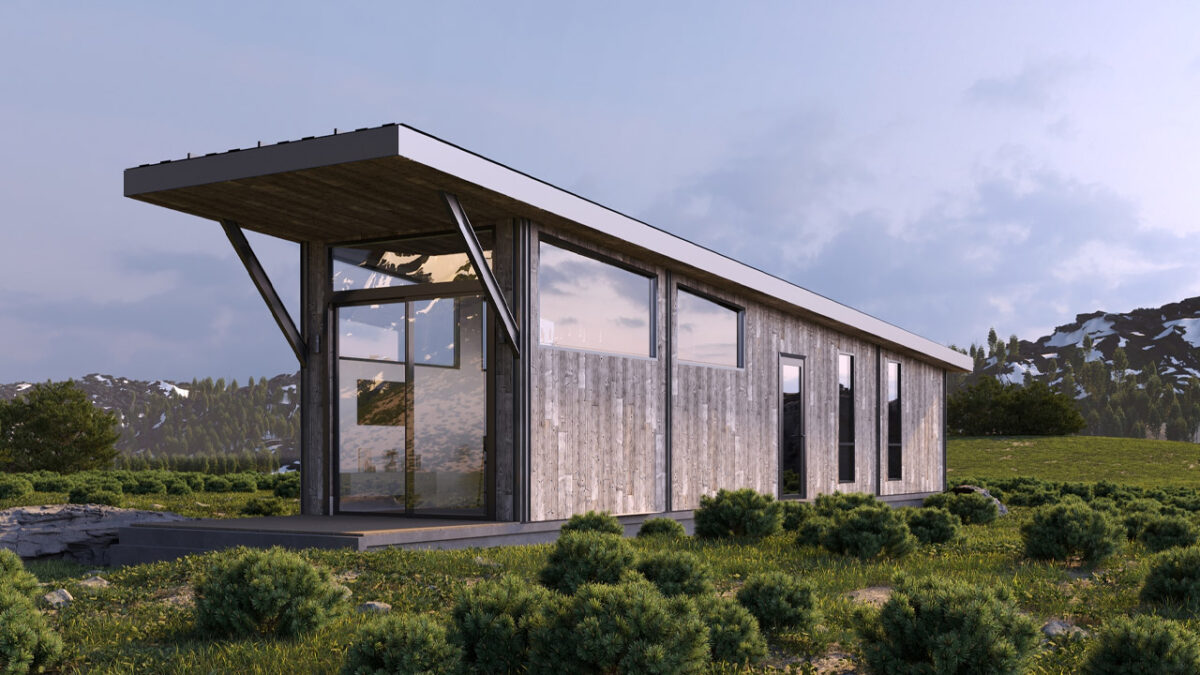 Wedge Tiny House is Made From Reused Snow Fences