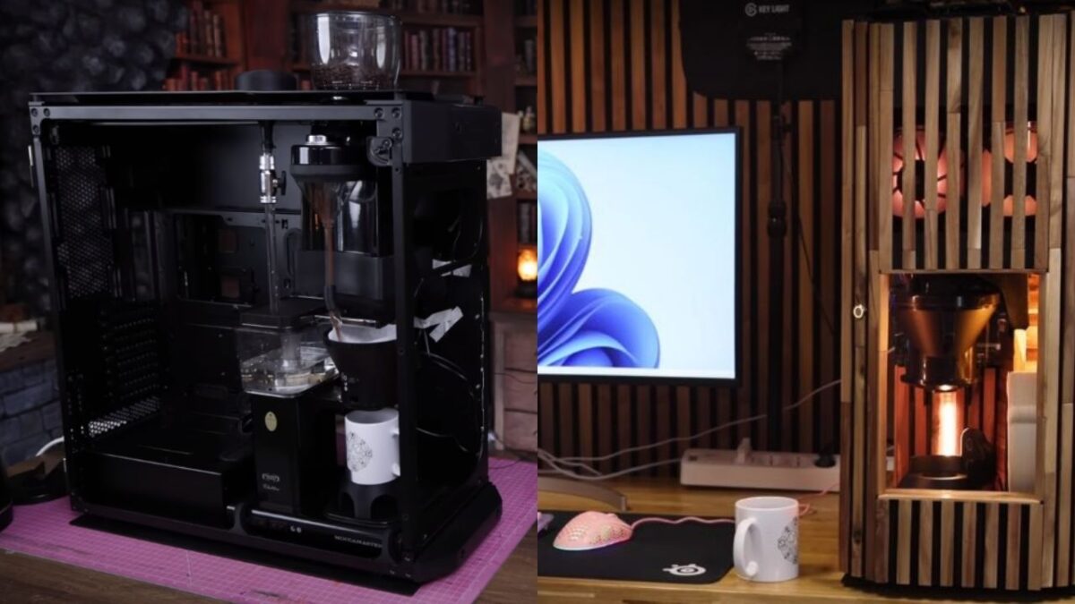 Couple Custom-Builds PC That Doubles as Coffee Machine