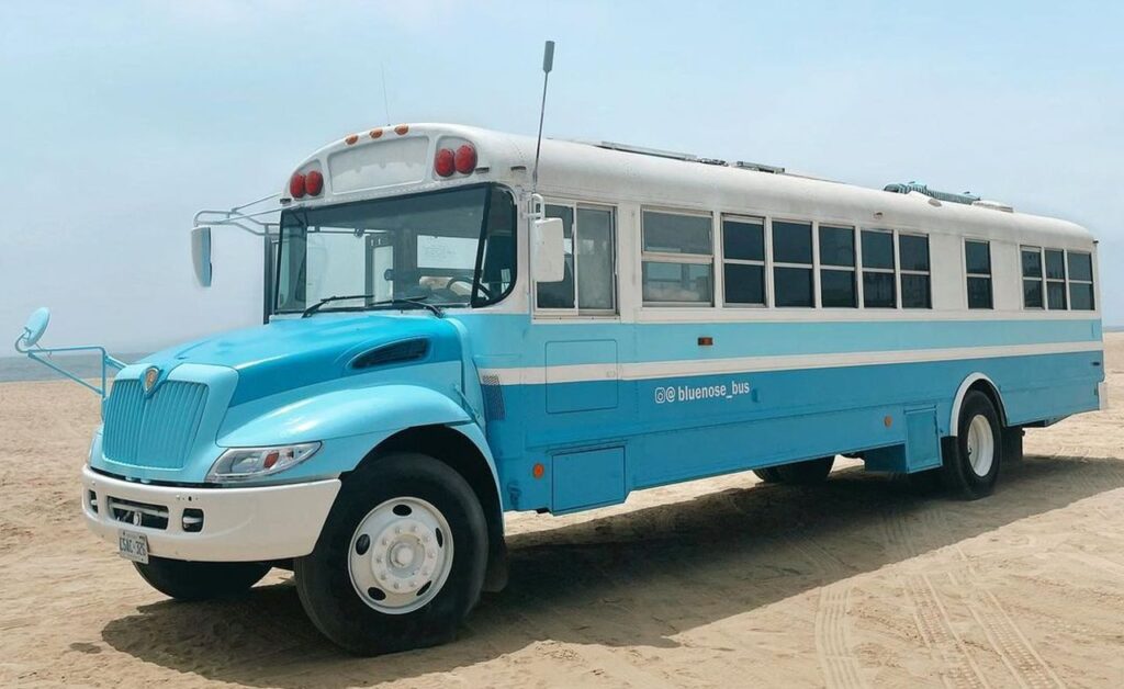 This 40ft School Bus is Permanent Off-Grid Home to a Couple