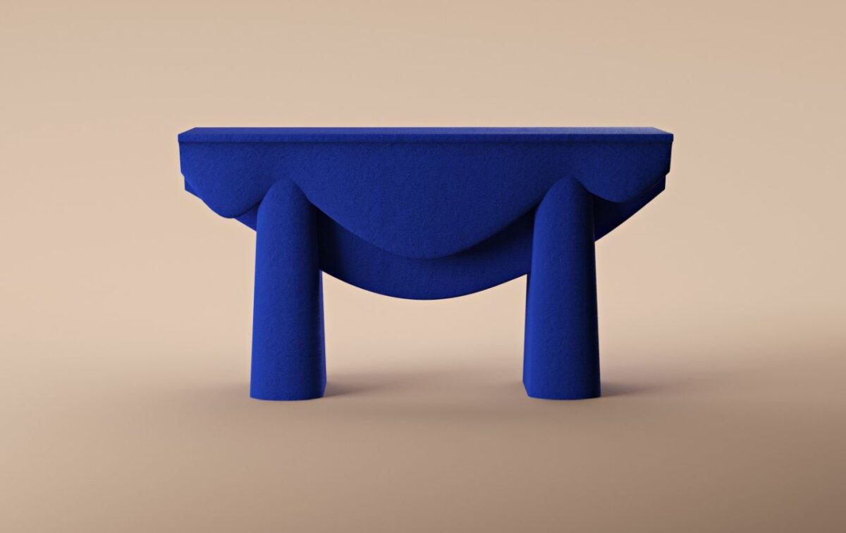 Contourage Console Table is Made Using 3D-Printed Sand