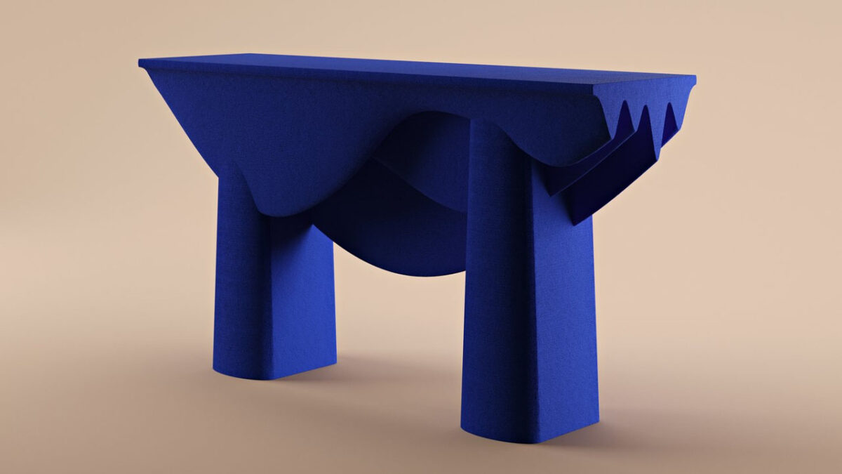 Contourage Console Table is Made Using 3D-Printed Sand