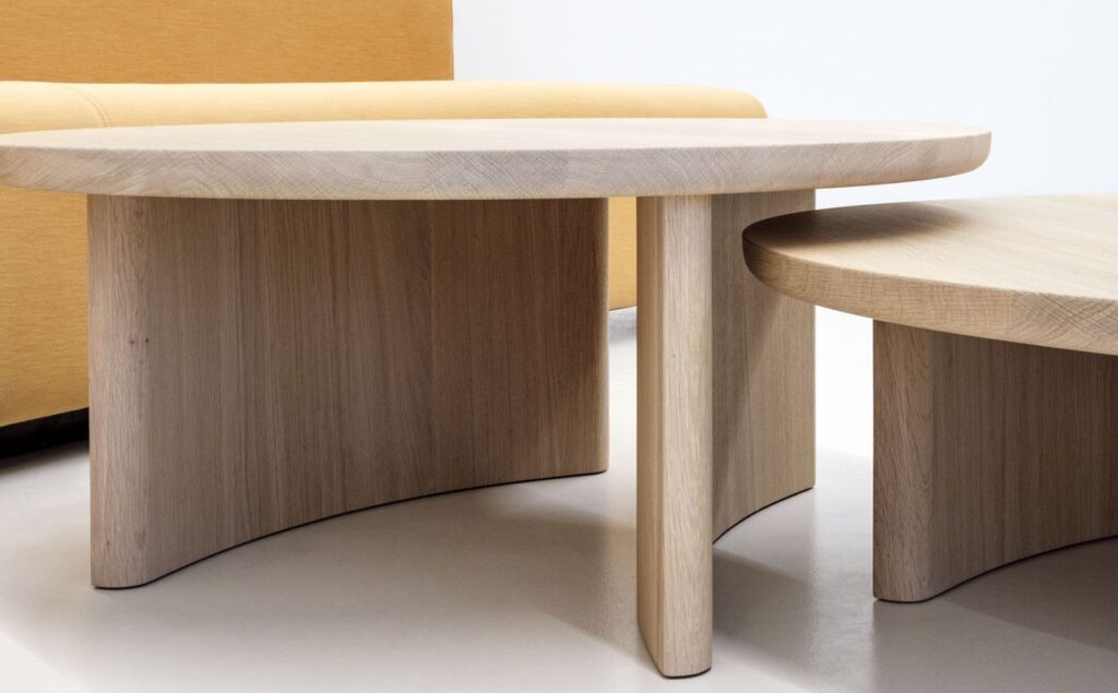 Dew Coffee Table With Sculptural Form Offers Nesting Setups