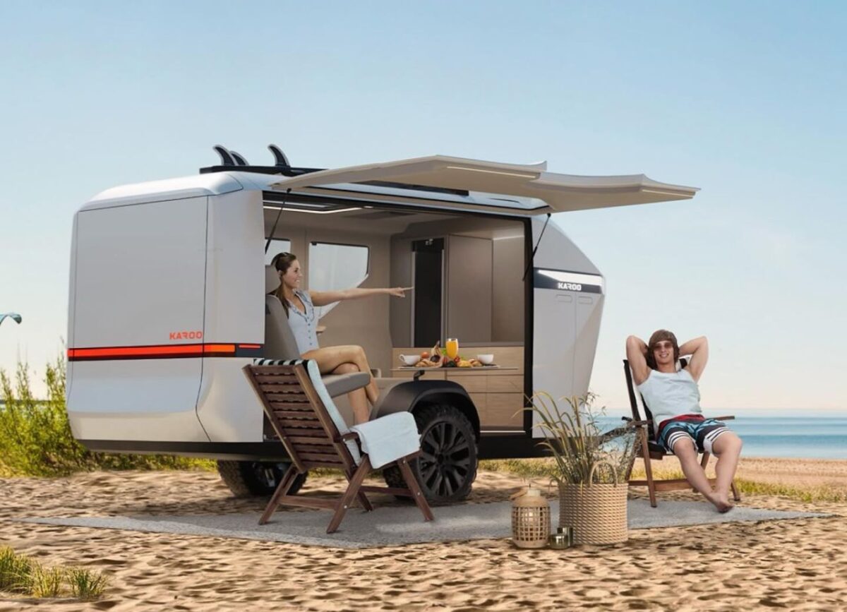 Karoo Adventure Camping Trailer is Toy Hauler With Hidden Bath