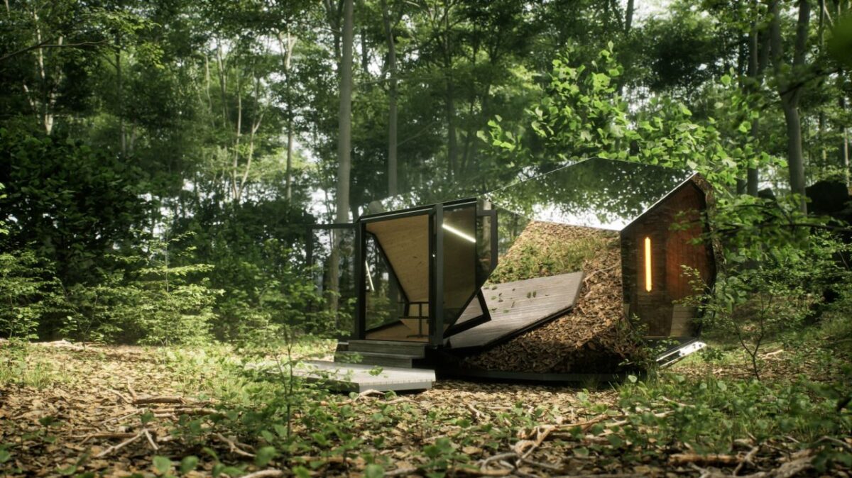 Invisible PEBL Grand Cabin Blends Seamlessly With Nature