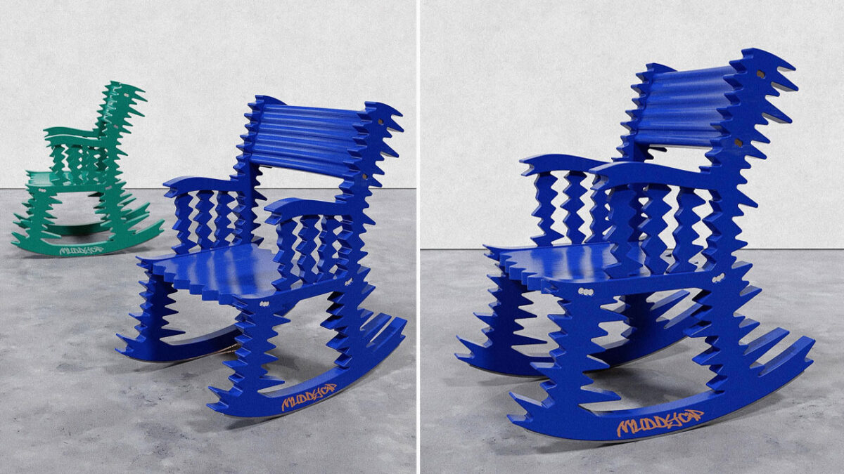 Fast Rocking Chair With Motion-Blur Design Creates Dynamic Optical Illusion